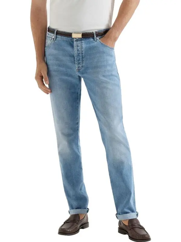 Brunello Cucinelli Comfort Denim Trousers - Light Denim