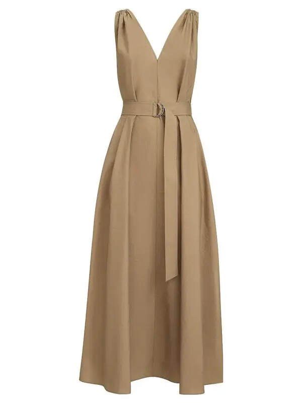 Brunello Cucinelli Dress With Belt - Sand