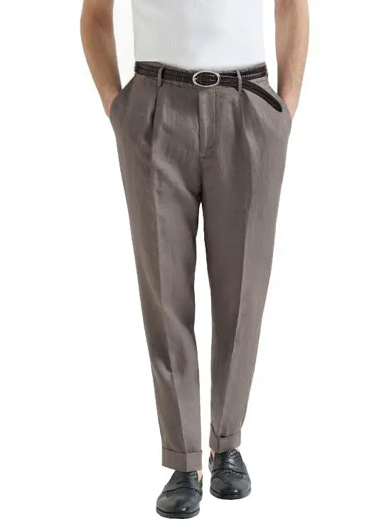 Brunello Cucinelli Gabardine Garment Dyed Trousers - Hazelnut