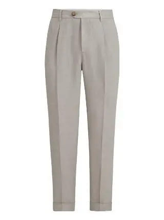 Brunello Cucinelli Gabardine Garment Dyed Trousers - Khaki