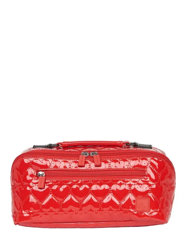 IHKWIP Carry It All Heart Quilted Cosmetic Case - One-color