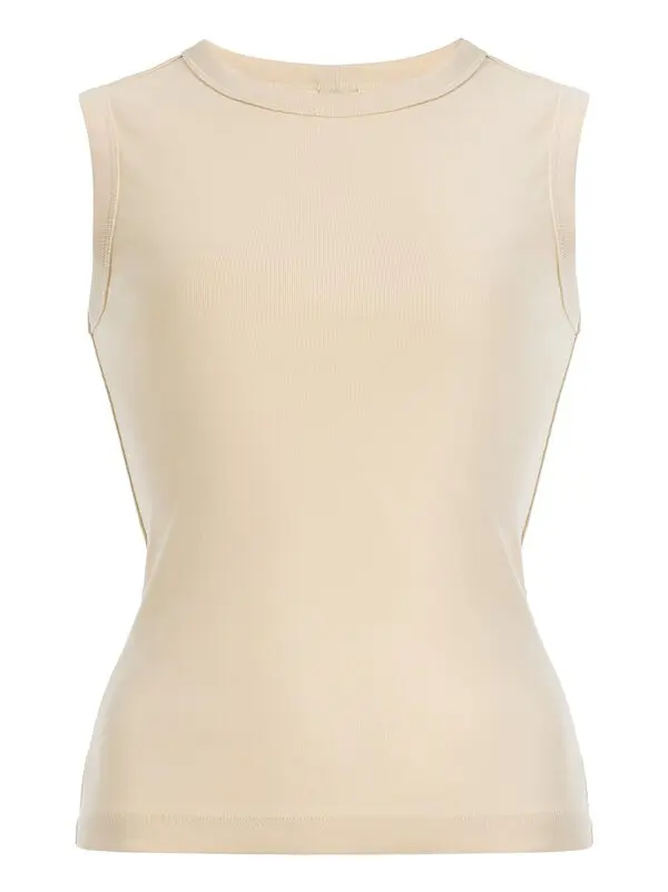 FLORE FLORE Esmã© Cotton Tank Top - Ivory