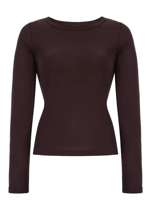 FLORE FLORE Max Cotton Long-sleeve T-shirt - Brown