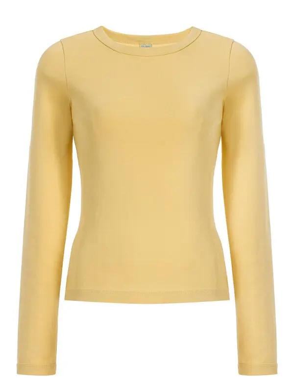 FLORE FLORE Max Cotton Long-sleeve T-shirt - Yellow
