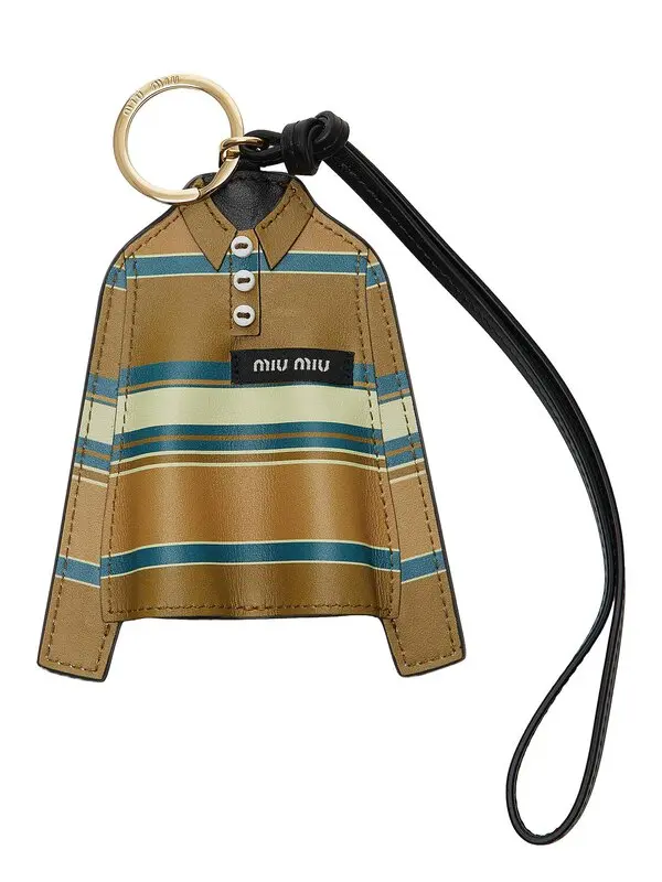 Miu Miu Leather T-shirt Keychain - Neutral