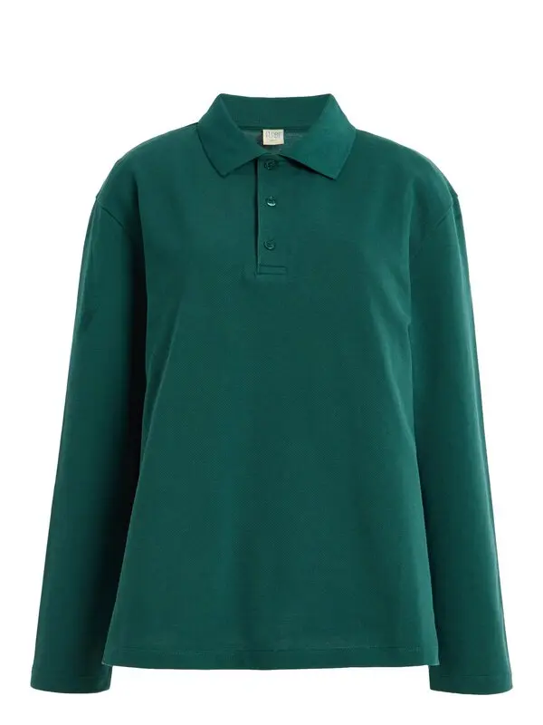 FLORE FLORE Diana Cotton Polo Shirt - Green