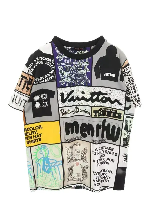LOUIS VUITTON 2010s Fanzine Crew-neck Short-sleeve T-shirt - Black