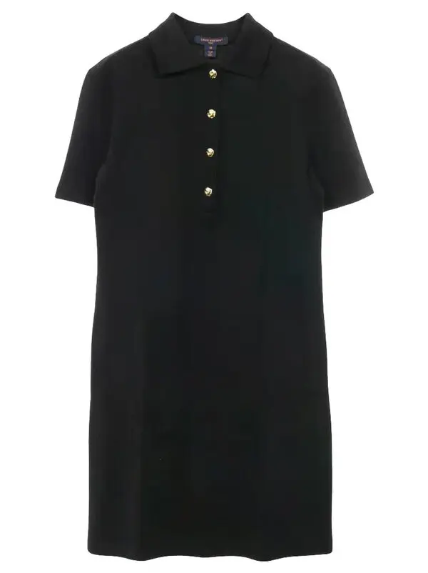 LOUIS VUITTON 2010s Piqué Polo Mini Dress - Black