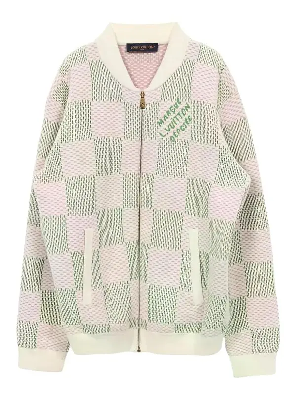 LOUIS VUITTON 2010s Jacquard Zip-up Bomber Jacket - Pink