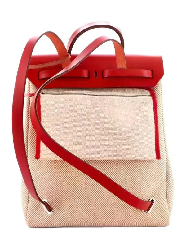 Hermès Herbag A Dos Zip Backpack - Neutrals