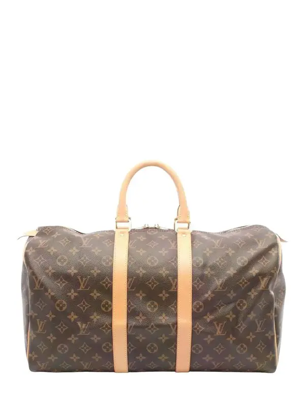 LOUIS VUITTON 2017 Monogram Keepall 45 Travel Bag - Brown