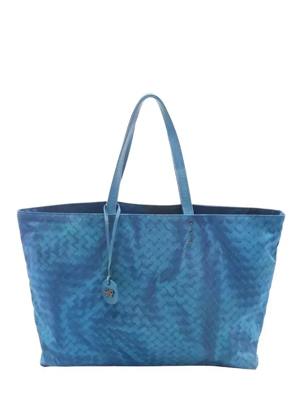 Bottega Veneta Nylon Intrecciolusion Tote Bag - Blue