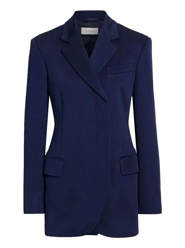 Sportmax Double-breasted Jersey Blazer - Navy