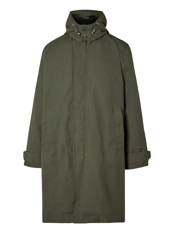 Mr P. Cotton-blend Hooded Parka - Army Green