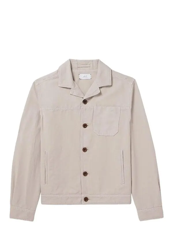 Mr P. Cotton And Linen-blend Jacket - Stone