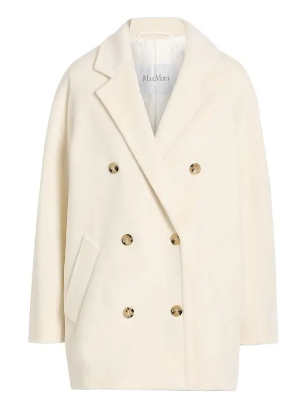 Max Mara Double-breasted Wool And Cashmere-blend Coat - Ivory
