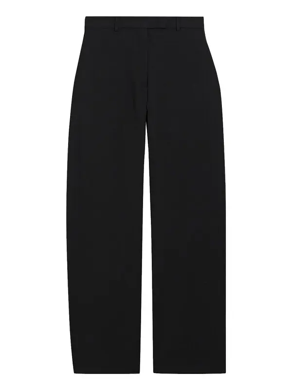 Sportmax Ampezzo Wool Wide-leg Pants - Black
