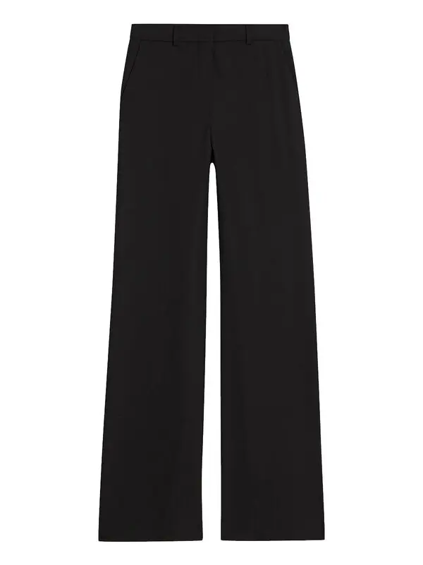 Sportmax Oxalis Wool Wide-leg Pants - Black