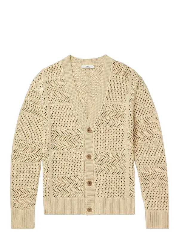 Mr P. Open-knit Cotton Cardigan - Cream
