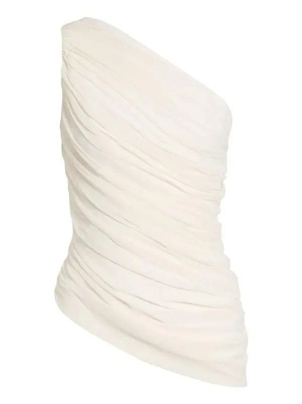 ABADIA Layal One-shoulder Top - Ivory