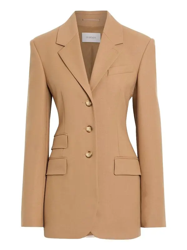 Sportmax Opice Wool-blend Blazer - Sand
