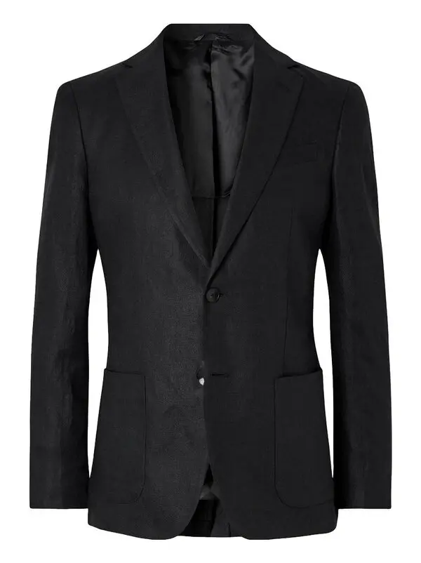 Mr P. Linen Suit Jacket - Black