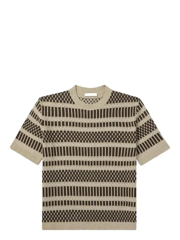 Mr P. Striped Terry Tshirt - Mushroom