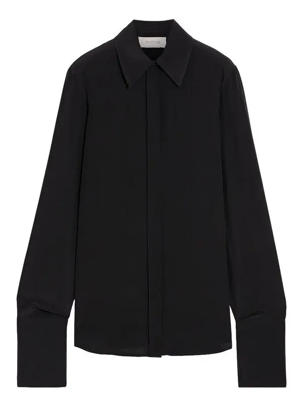 Sportmax Lelia Silk-crepe Shirt - Black
