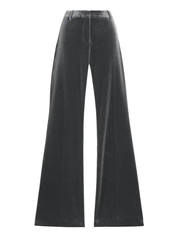 Etro Cotton-blend Velvet Flared Pants - Storm Blue