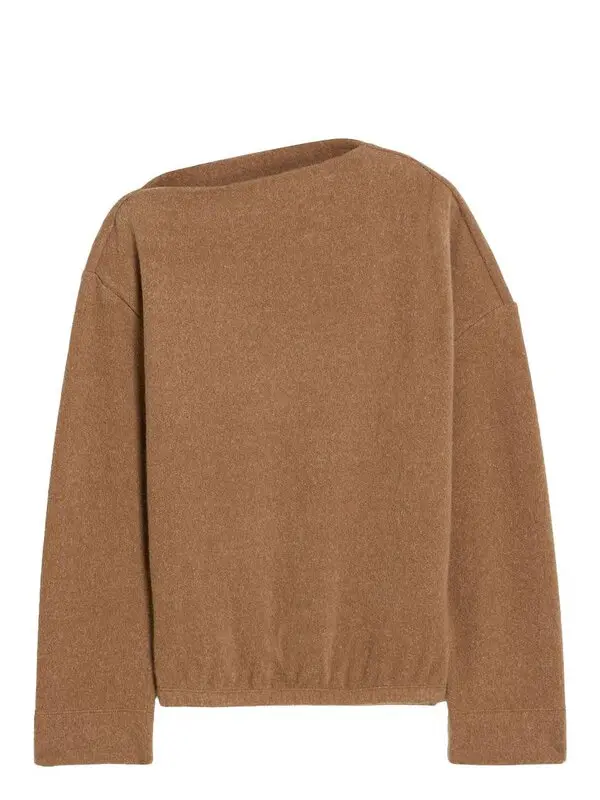 Max Mara Wool And Cashmere-blend Draped Sweater - Camel