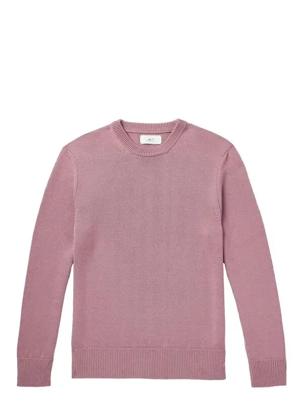 Mr P. Golf Merino Wool Sweater - Antique Rose