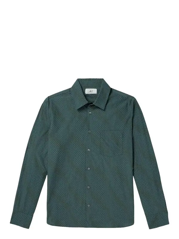 Mr P. Polkadot Cotton Shirt - Forest Green