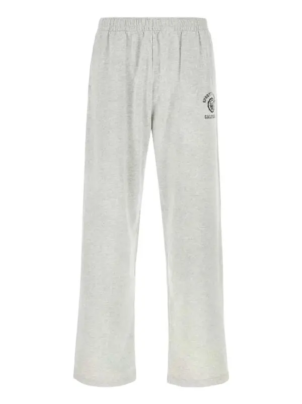 Sporty & Rich Light Cotton Track Pants - Grey