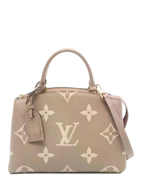LOUIS VUITTON Bicolor Monogram Empreinte Giant Petit Palais Satchel 2021-2026 - Brown
