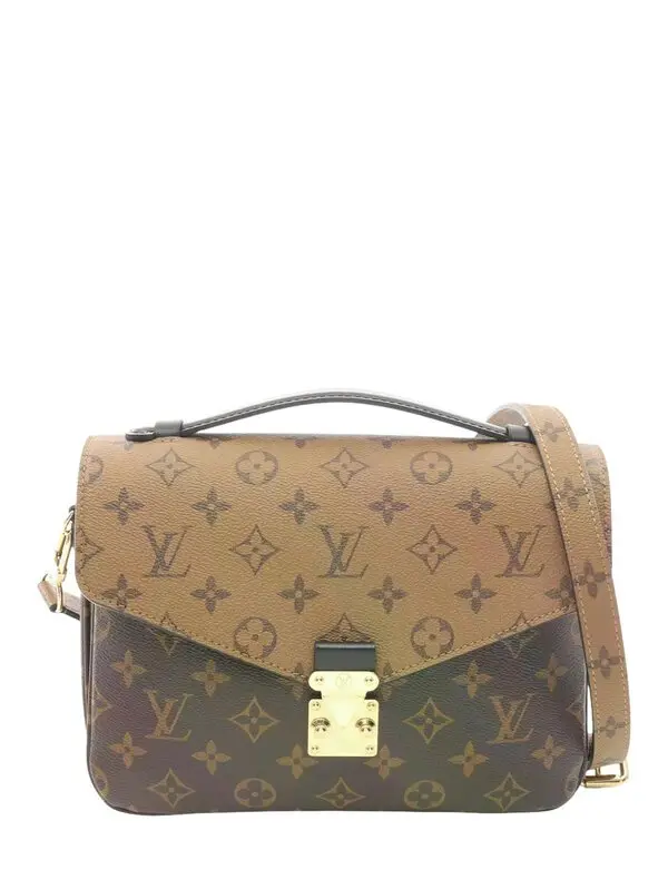 LOUIS VUITTON Monogram Reverse Pochette Metis Satchel 2021-2026 - Brown