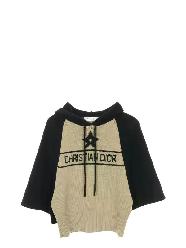 Dior 2010 Logo Hoodie Top - Neutrals