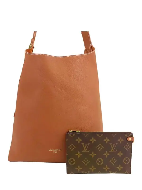 LOUIS VUITTON Grained Calfskin Low Key Hobo Mm Shoulder Bag - Brown