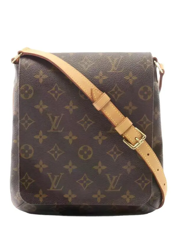 LOUIS VUITTON 2001 Monogram Musette Salsa Short Strap Crossbody Bag - Brown