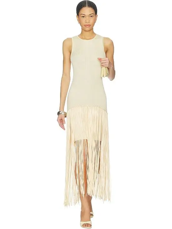 LAMARQUE Adelita Fringe Dress - Yellow