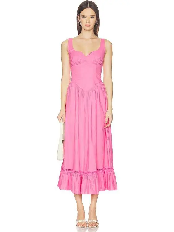 Peixoto Liam Midi Dress - Pink Carnation
