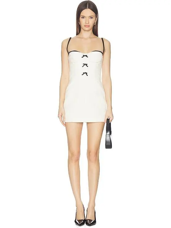 Majorelle Annie Mini Dress - Ivory & Black