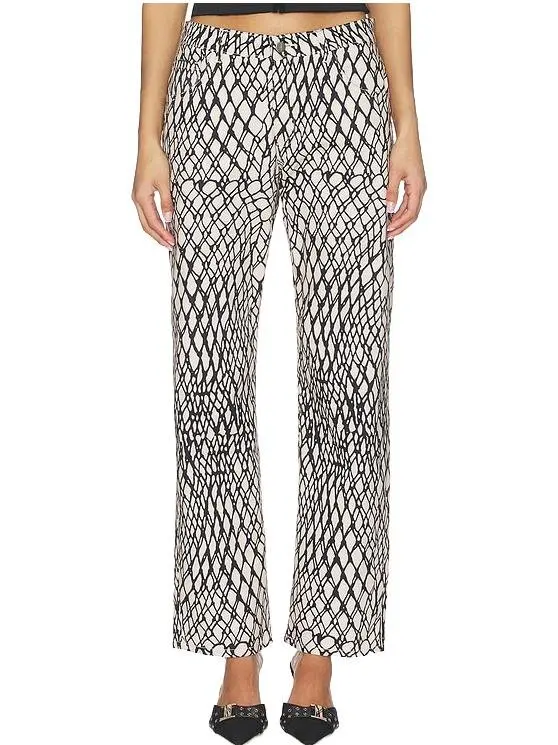 Miaou Boyfriend Pant - Black Lattice