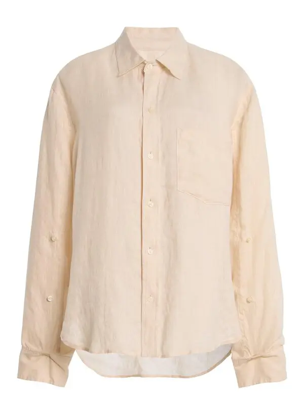 Citizens Of Humanity Kayla Shrunken Linen Shirt - Neutral