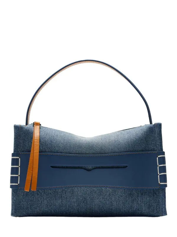 JW Anderson Loafer Denim Shoulder Bag - Blue
