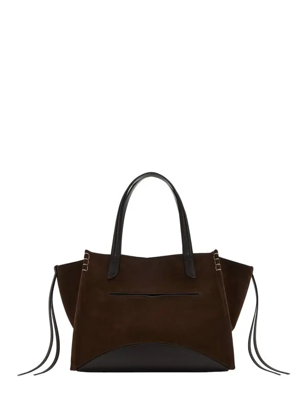 JW Anderson Loafer Cabas Suede Tote - Brown
