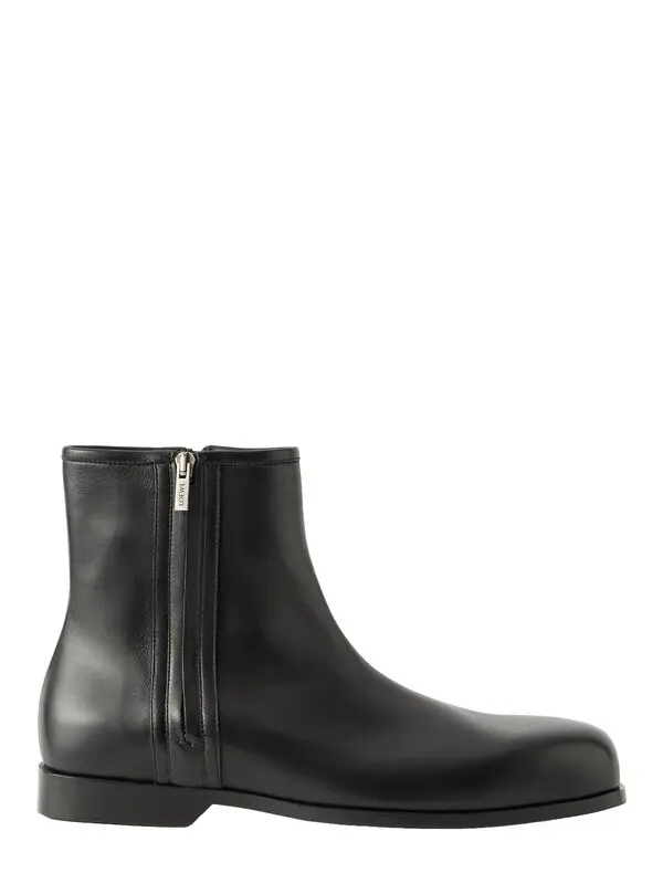 Loewe Bobine Leather Ankle Boots - Black