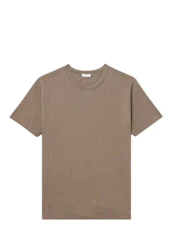Sunspel Supima Cotton-jersey T-shirt - Brown