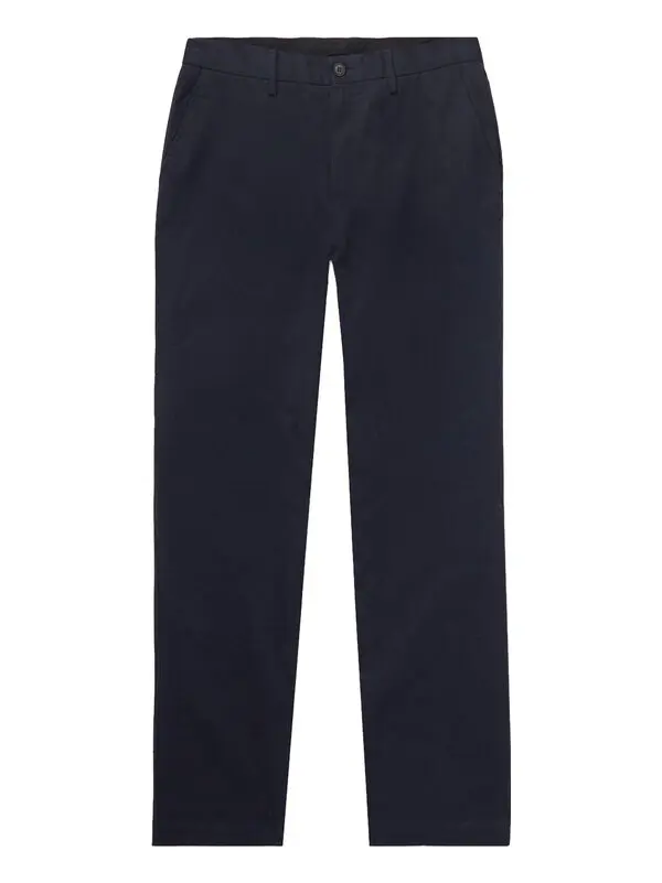 Sunspel Straight-leg Cotton-drill Trousers - Blue