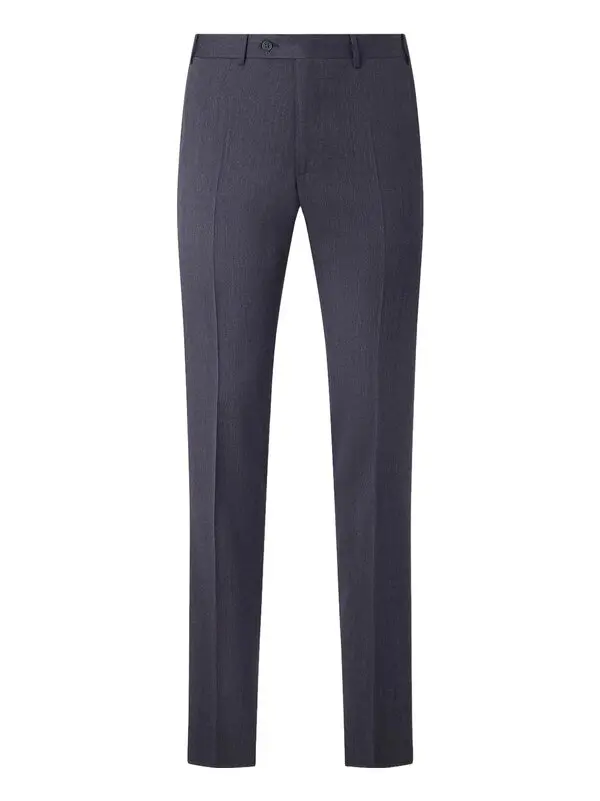 Canali Ff Tapered Wool Suit Trousers - Blue