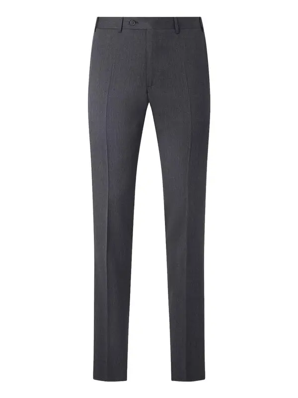 Canali Ff Tapered Wool Suit Trousers - Gray
